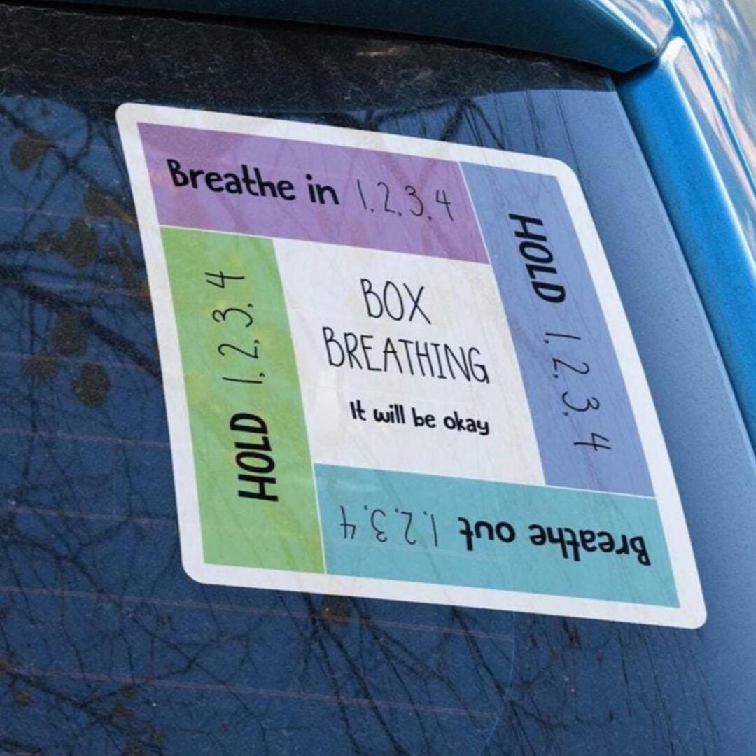 Box Breathing Decal Car Window Vinyl Sticker Anxiety Relief Therapy ...