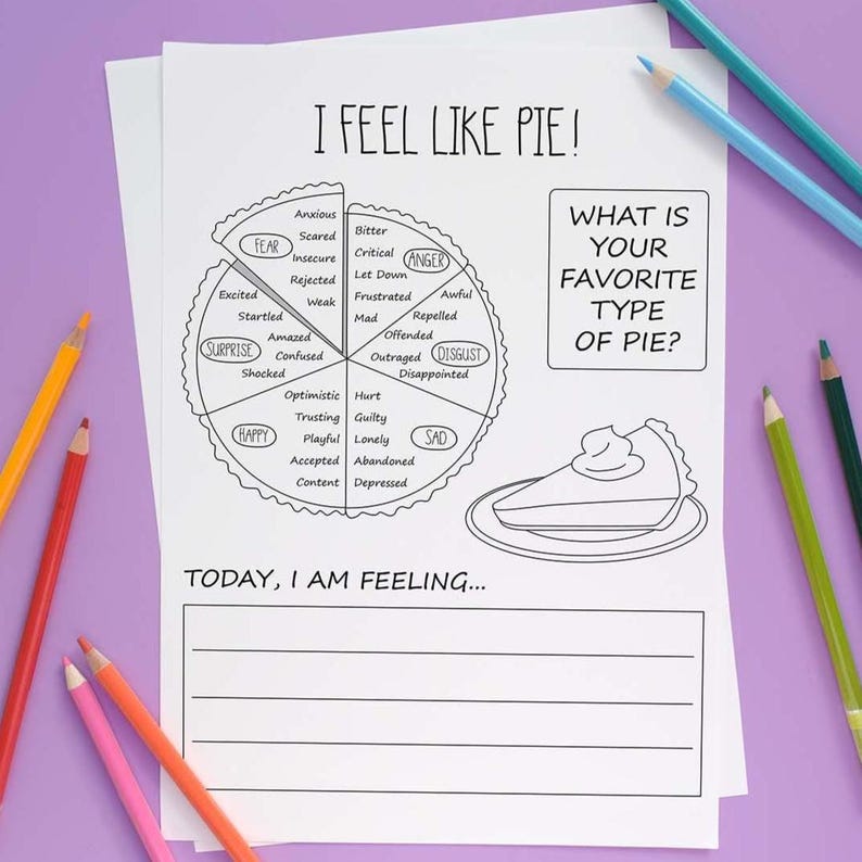 Emotion Wheel Printable Classroom Feeling Worksheet Kindergarten ...