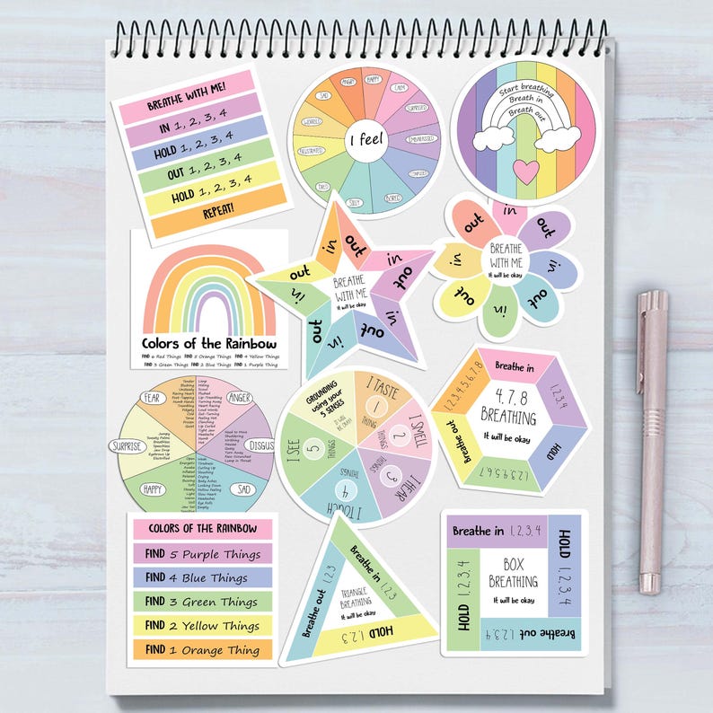 Classroom Breathing Mega Sticker Pack Activity Sticker Set for Calm ...