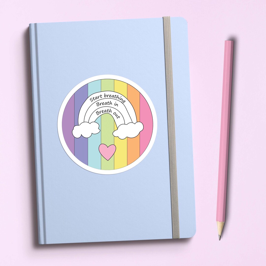 Rainbow Breathe Sticker for Kid Breathing Method Vinyl Sticker ...
