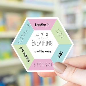 4 7 8 Breathing Sticker for Therapy Breathing Practice Sticker for ...