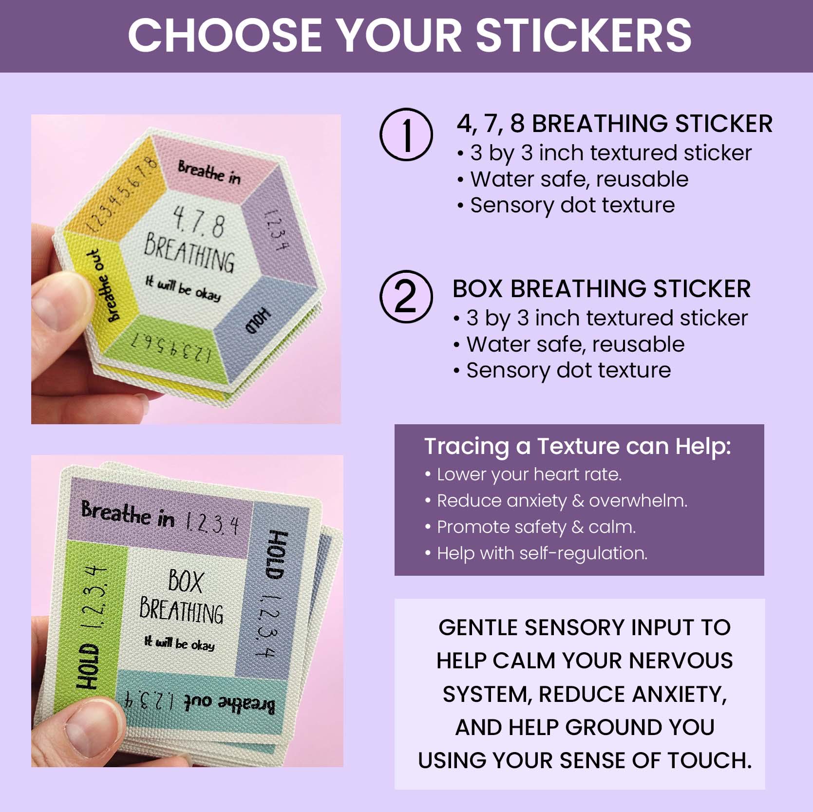Texture Sensory Sticker for Phone Calm Box Sticker for Anxiety 4 7 8 ...