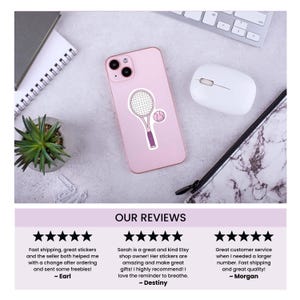 Tennis Racket Sticker for Teen Girl Tennis Lover Decal for Car Tennis ...