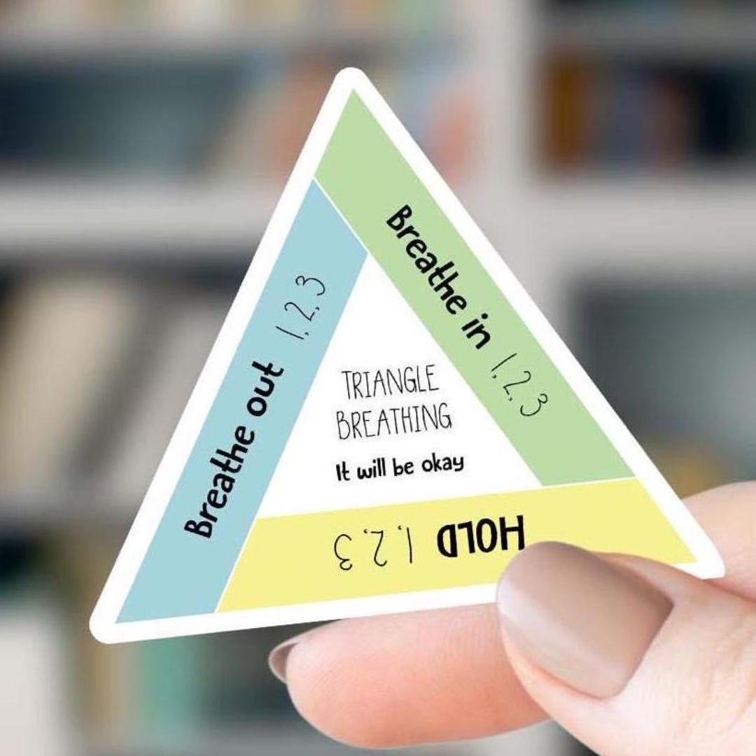 Triangle Breathing Sticker Mindfulness Gift Classroom Decoration ...