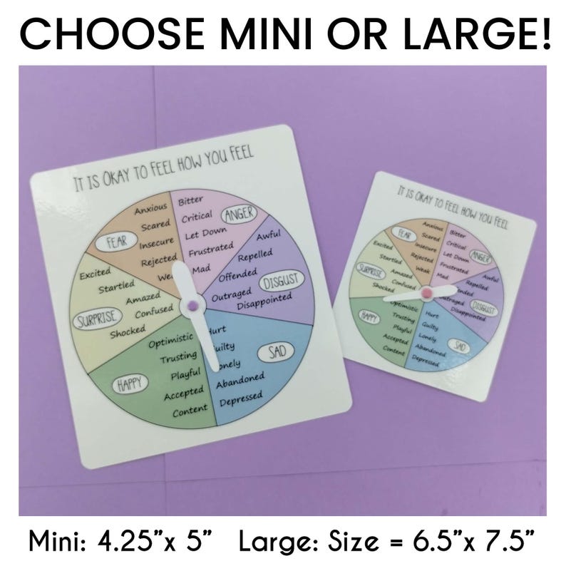 Feeling Wheel Spinner for Classroom Calm Center Idea for Montessori ...