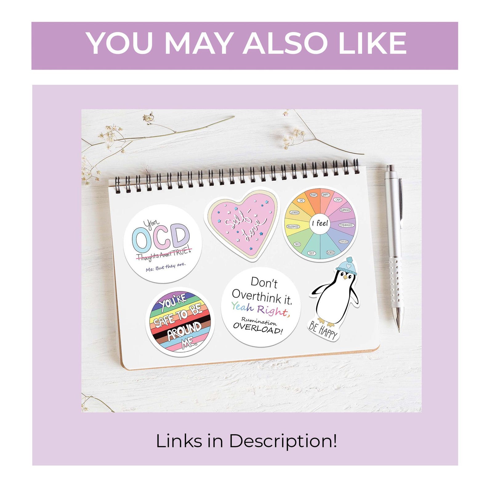 Sunset on Ocean Breathing Sticker for Stress Management Tool for Self ...