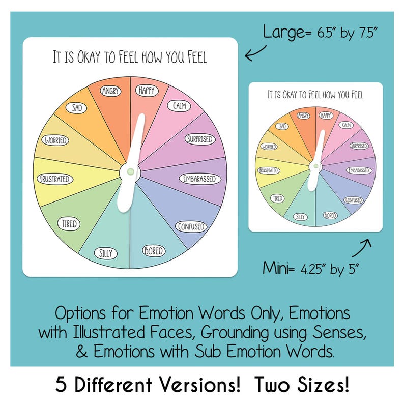 Feeling Wheel Spinner for Classroom Calm Center Idea for Montessori ...