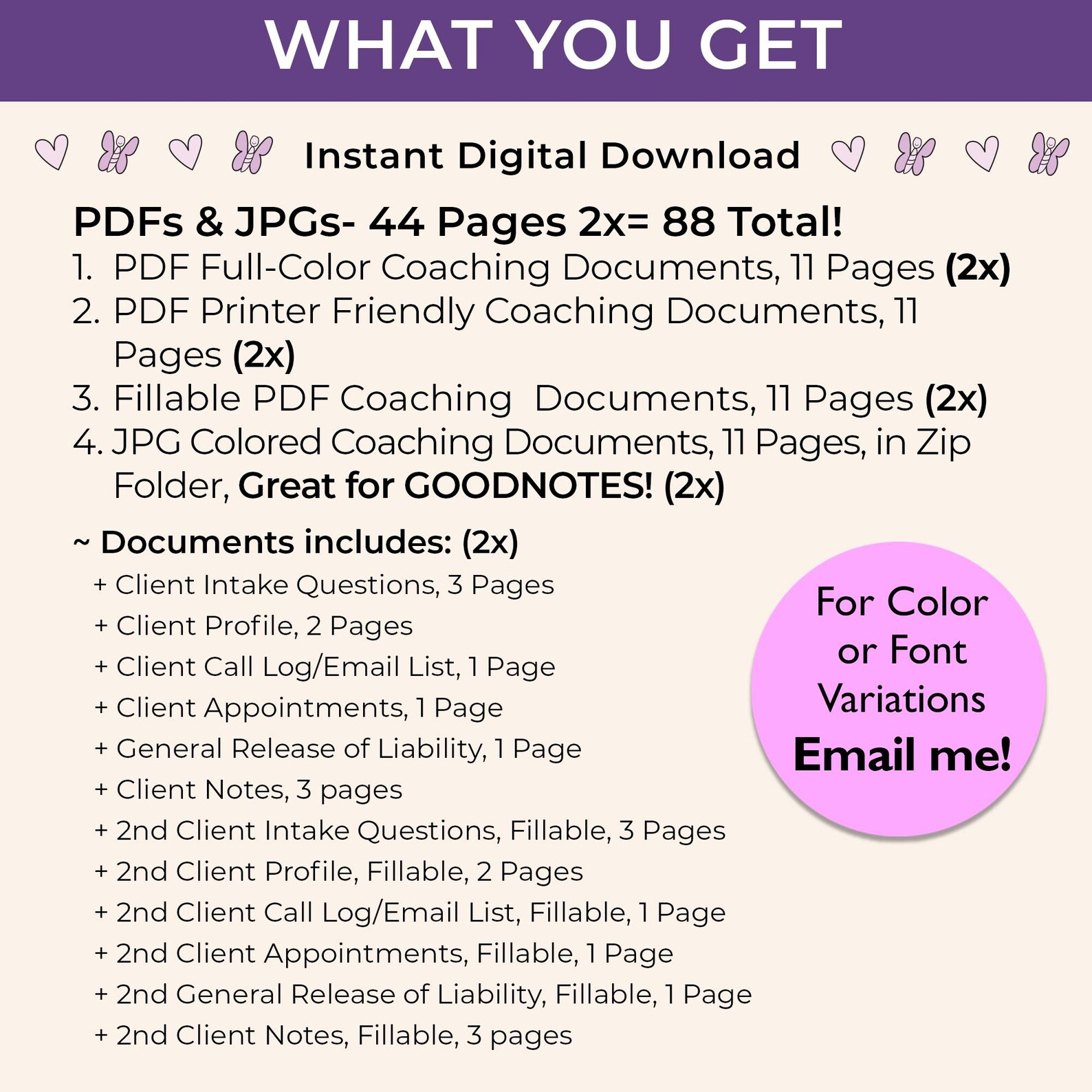 Professional Mental Health Coaching Bundle Client Intake Form Coaching ...