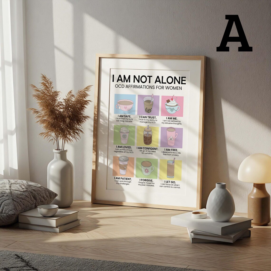 OCD Poster Bundle for OCD Printable Affirmation Positive Gift for Her ...