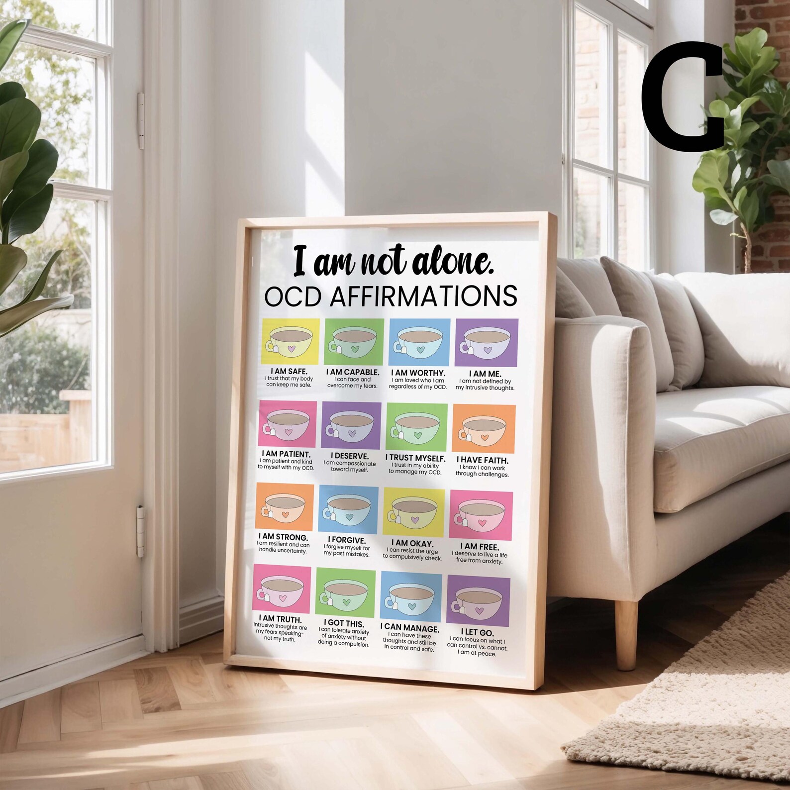 OCD Poster Bundle for OCD Printable Affirmation Positive Gift for Her ...