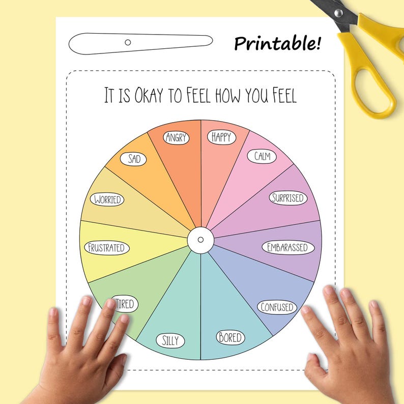 Feeling Spinner for Kid Emotion Activity for Preschool Activity ...