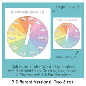 Feeling Wheel Spinner Handmade Feelings Chart for Kid Emotion Wheel ...