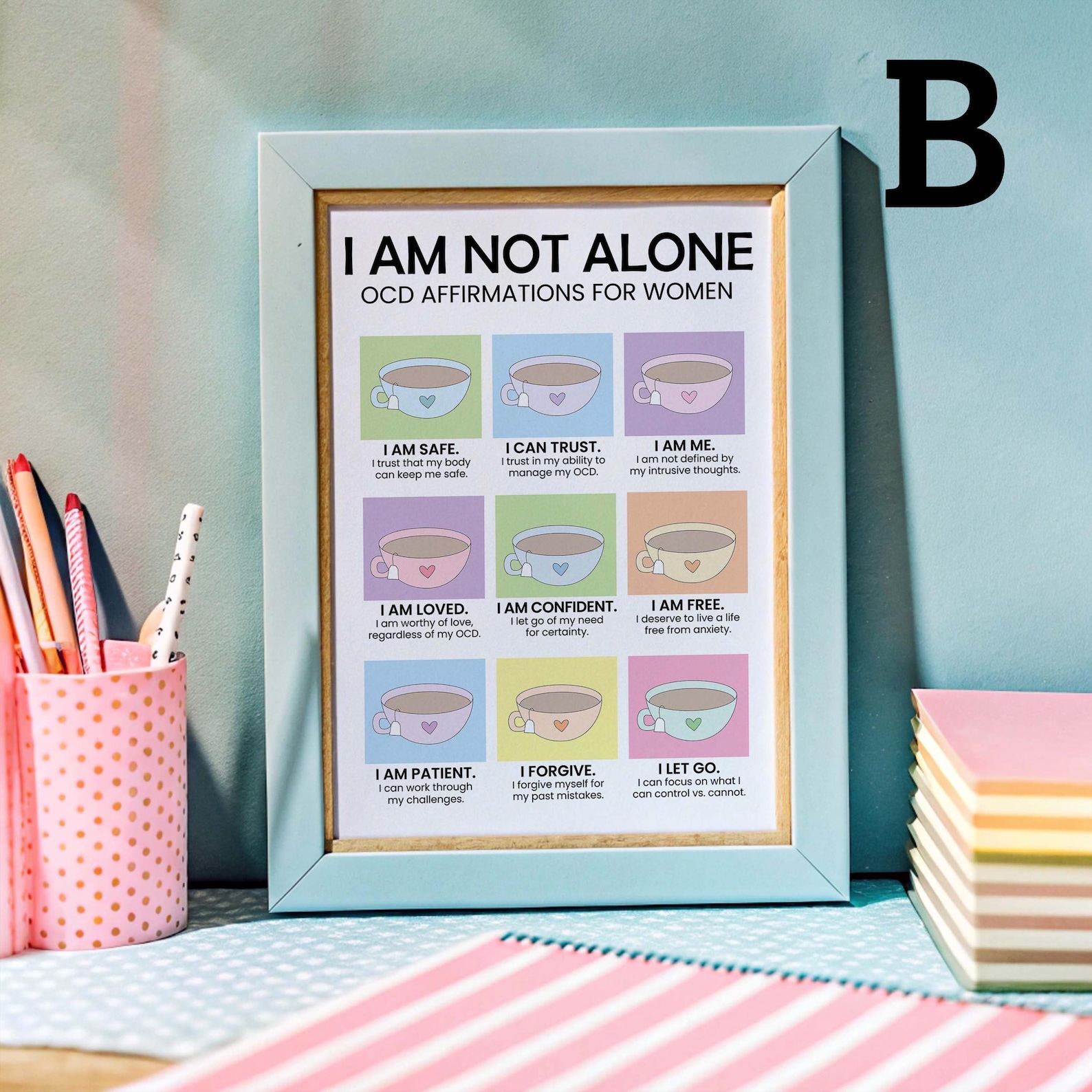 OCD Poster Bundle for OCD Printable Affirmation Positive Gift for Her ...