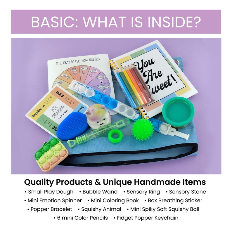 Feeling Activity Set for Classroom Calm Corner Fidget Box Kindergarten ...