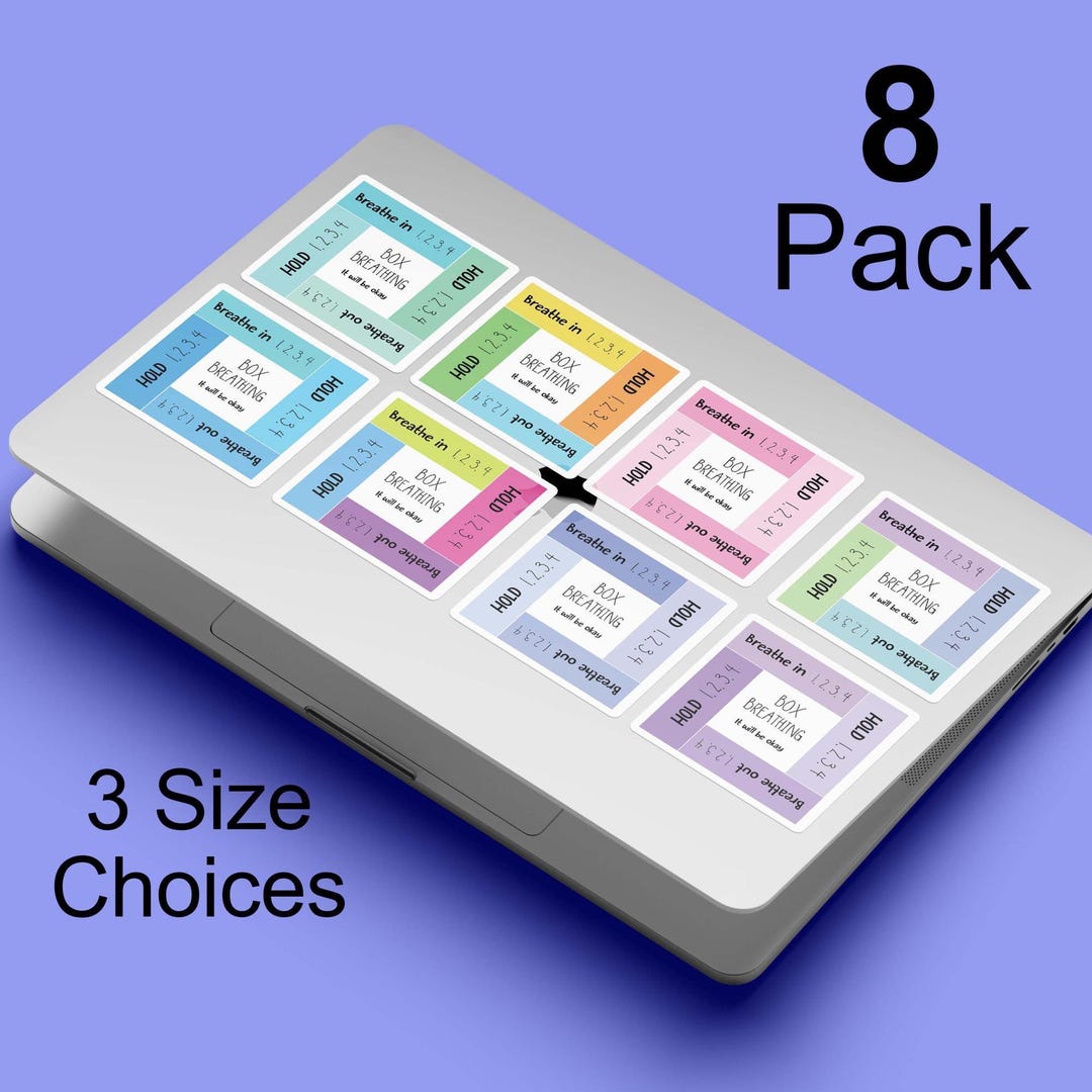 Box Breathing Sticker Anxiety Calming Tool Autism Sensory Aid Adhd ...