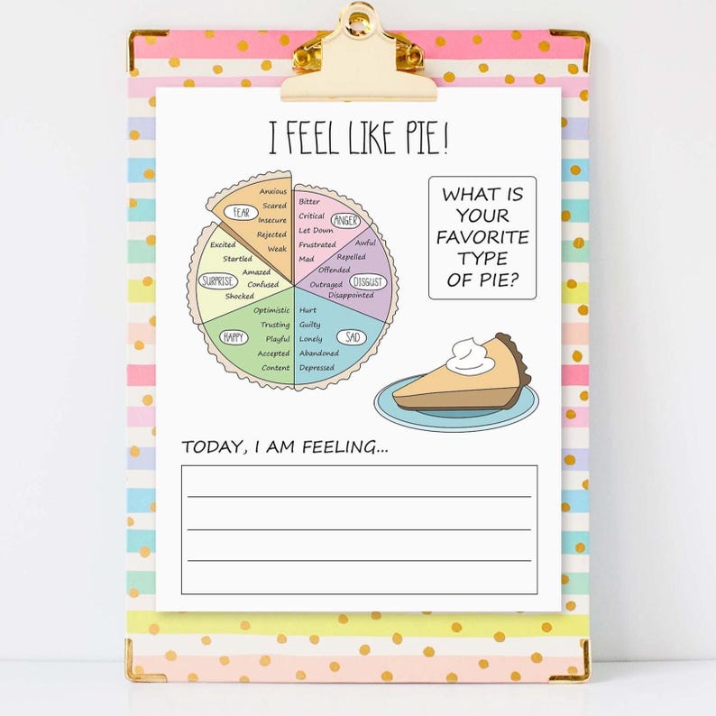 Feeling Wheel Printable for Social Emotional Learning 1st Grade ...