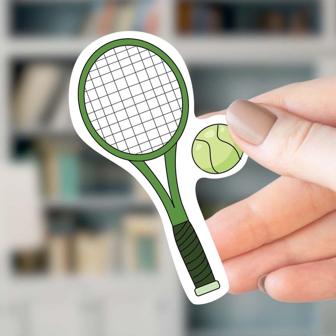 Green Racket Sticker for Tennis Mom Gift for Tennis Journal Decal for ...