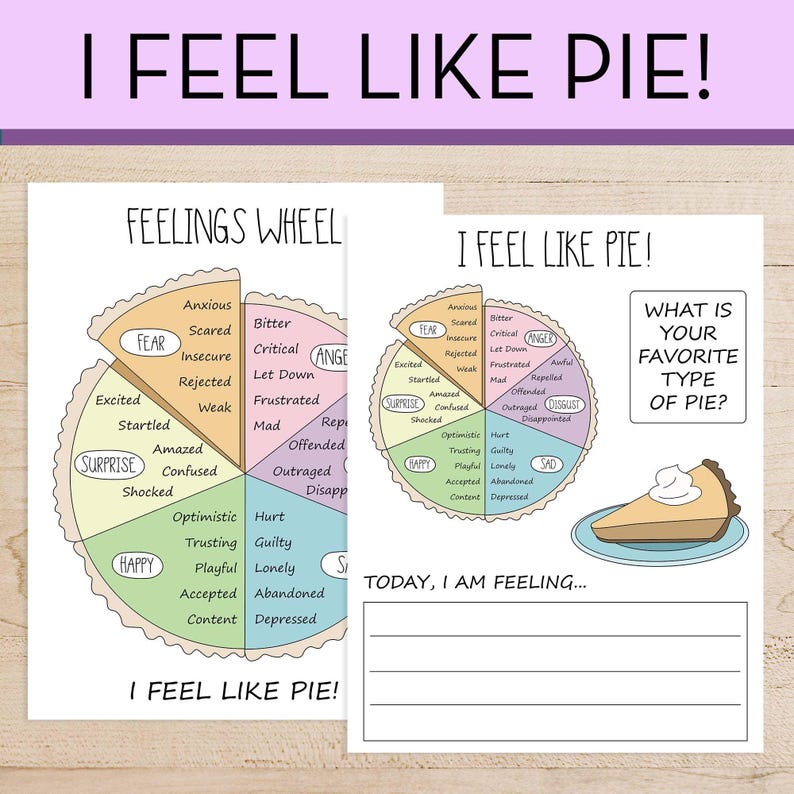 Emotion Wheel Printable Classroom Feeling Worksheet Kindergarten ...