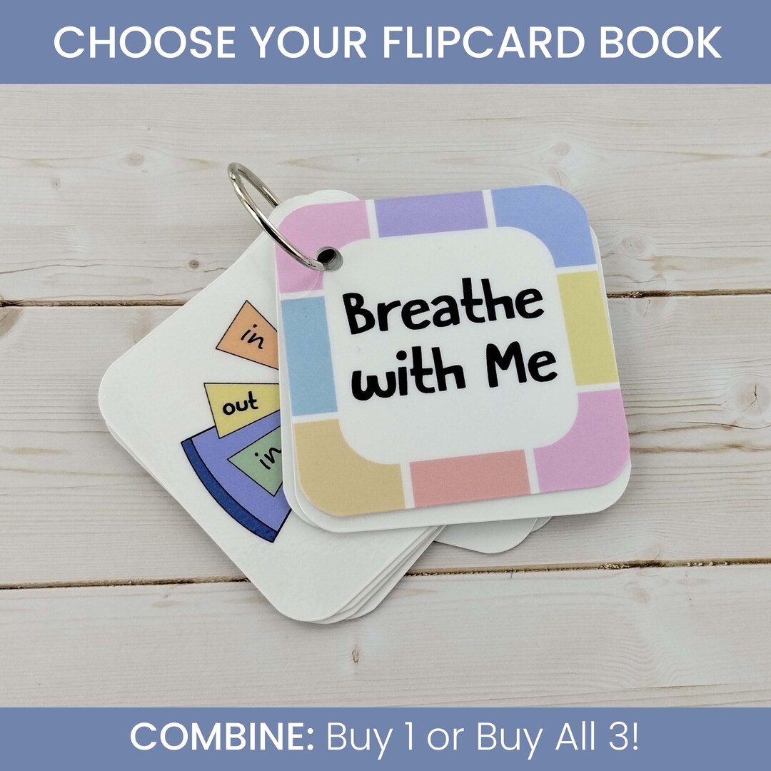 Breathing Flashcard for Autistic Child Mindfulness Activity for ...