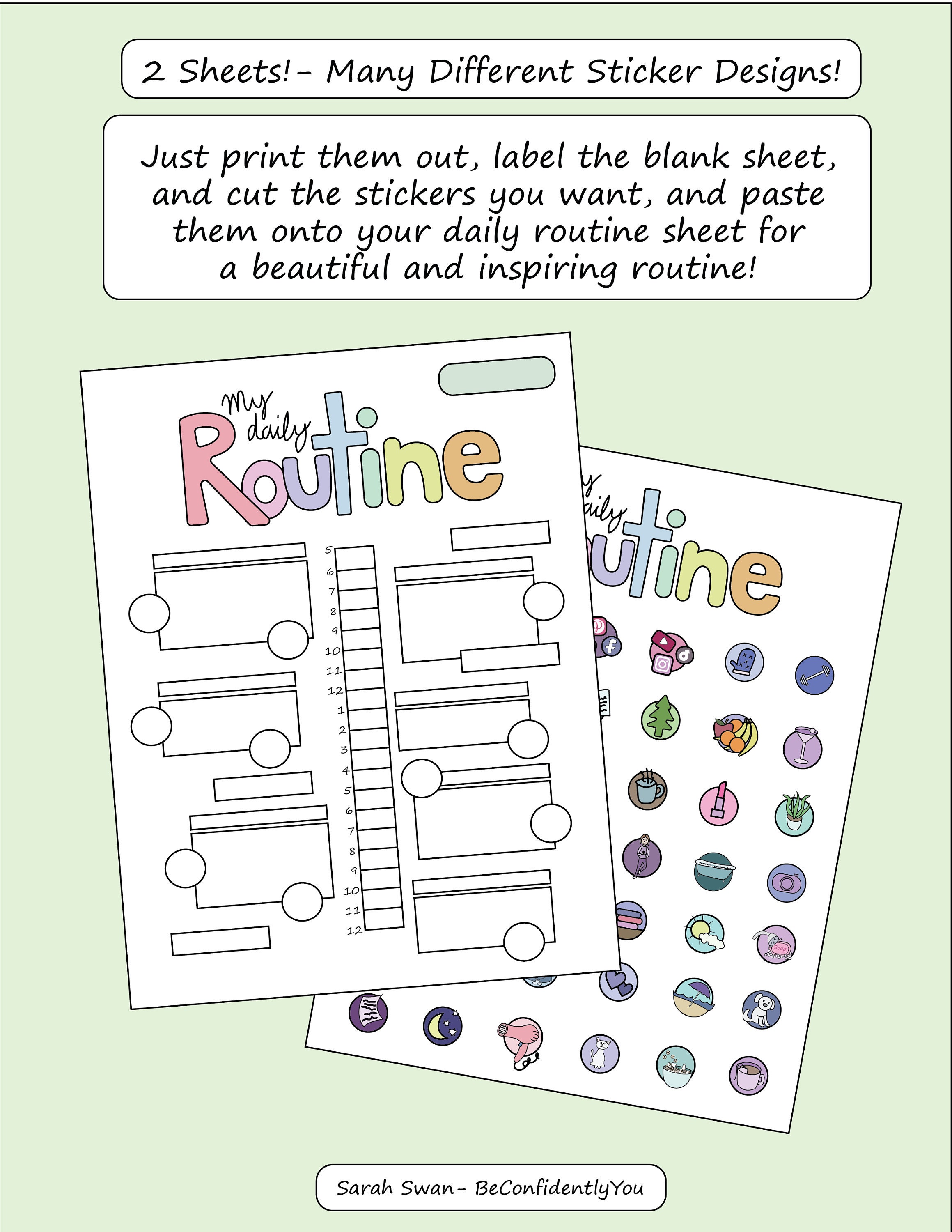 Daily Routine Printable Planner - Etsy