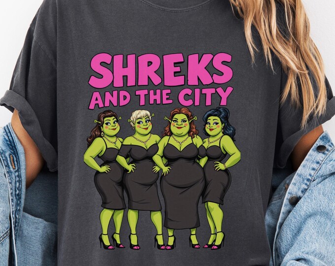 Shreks and the City Shirt, Shrek Funny Trending Sweatshirt, Shrek Face ...