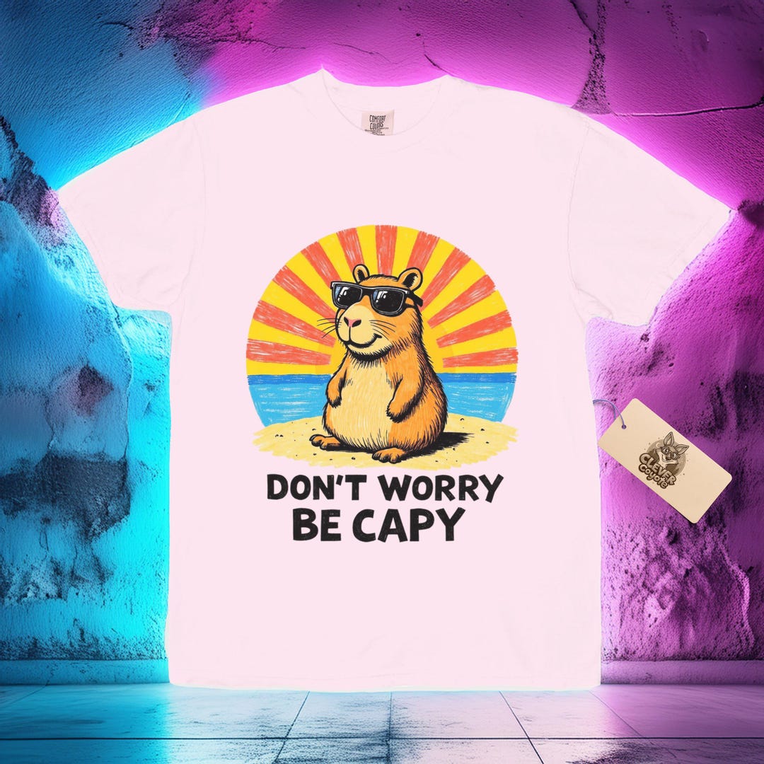 Capybara Shirt Don’t Worry Be Capy - Funny Capybara T Shirt, Cute ...