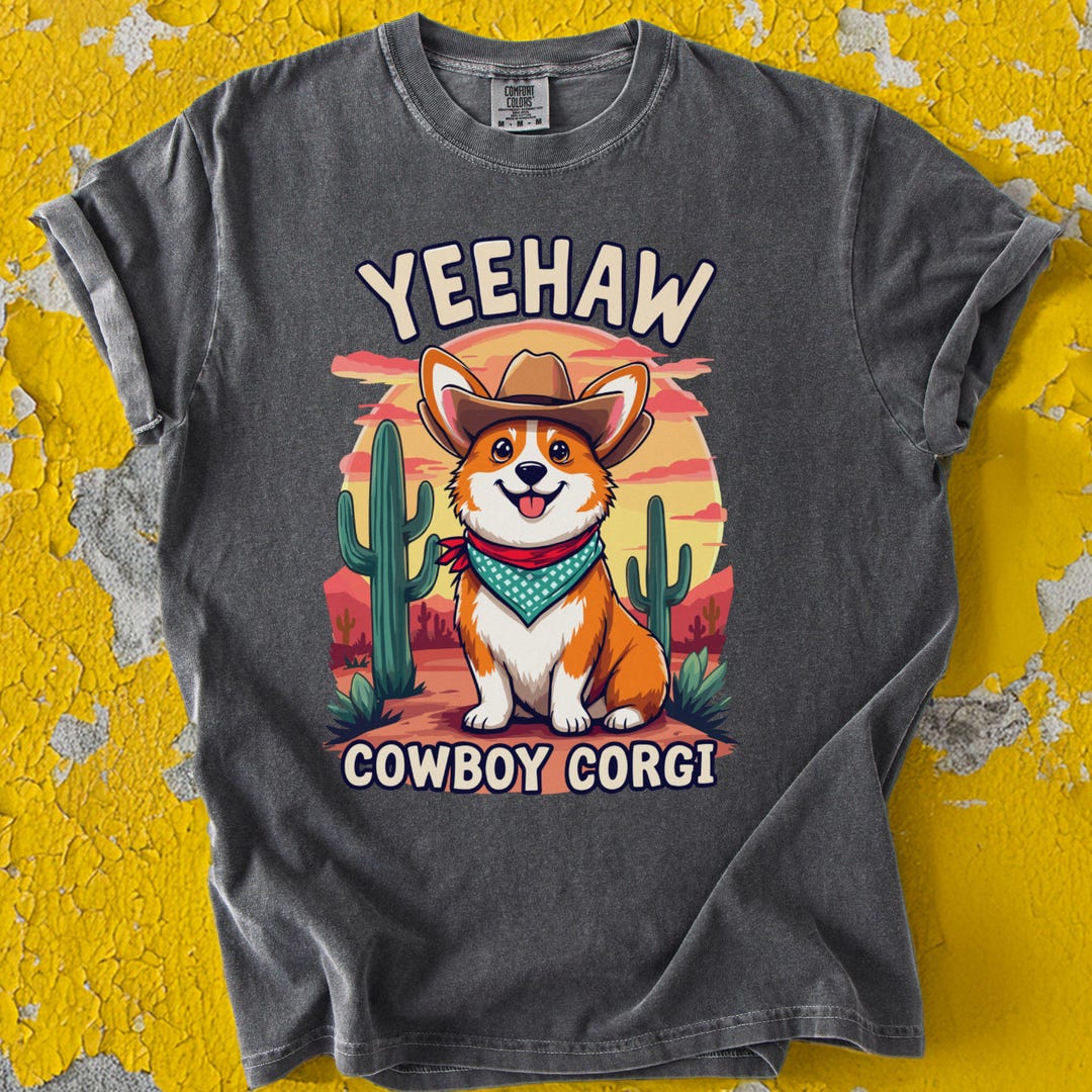 Corgi Shirt Cowboy Corgi Yeehaw - Funny Western Corgi Lover Shirt ...