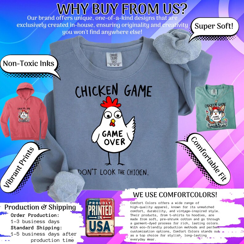 Funny Chicken Game Over T-shirt for Men Women, Chicken Humor Tee Shirt ...