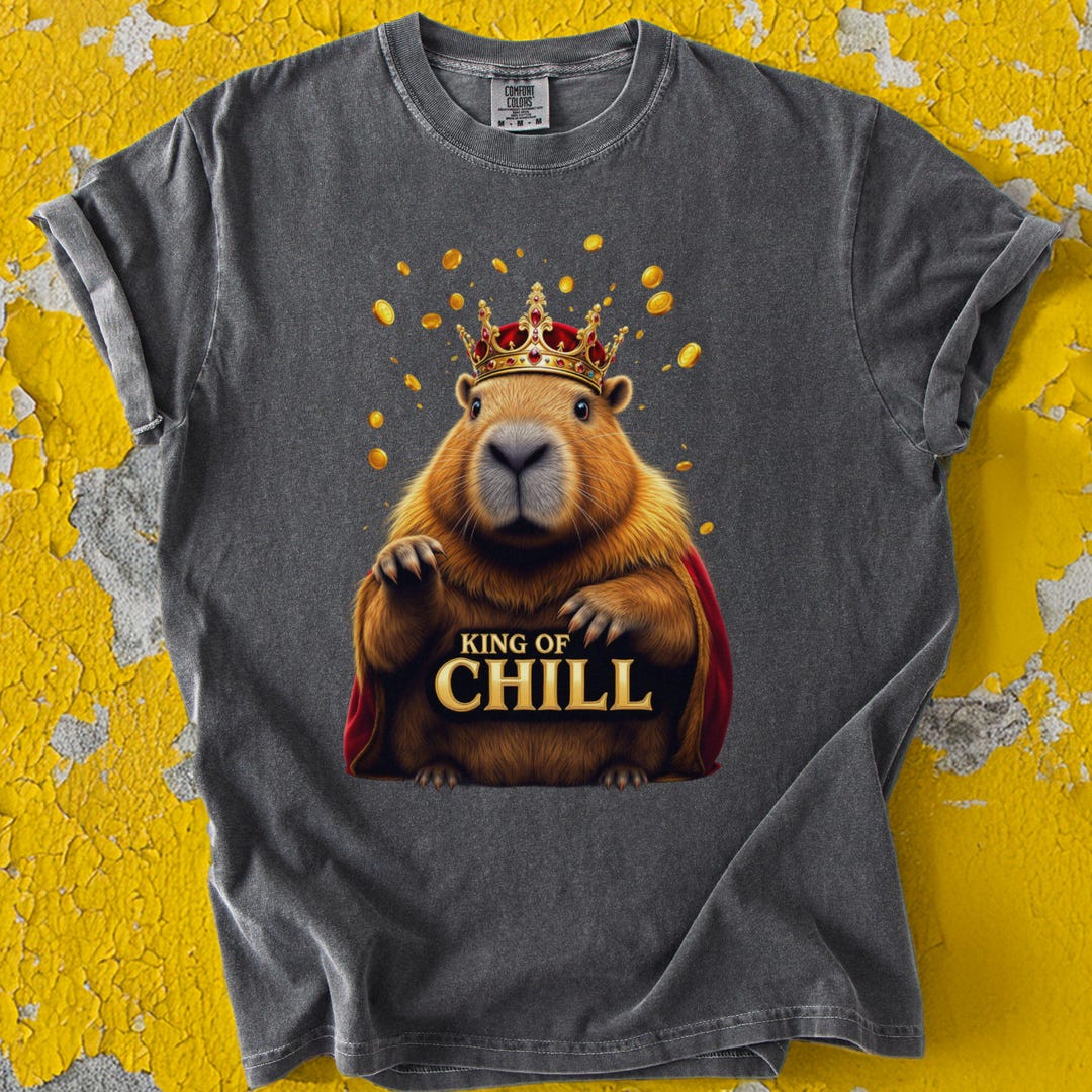 Capybara Shirt King of Chill - Funny Capybara T Shirt, Capybara Gift ...