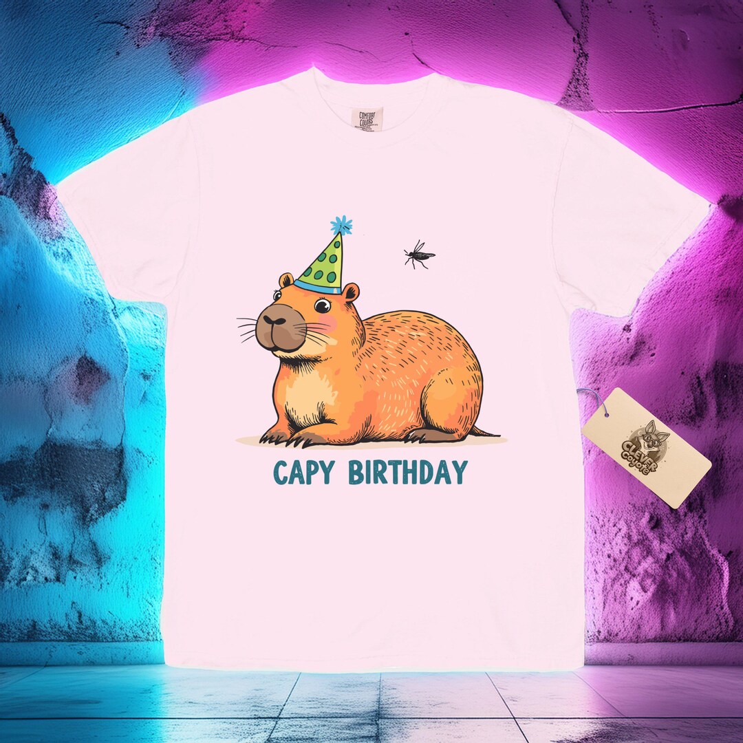 Capybara Shirt Capy Birthday - Funny Capybara Birthday T Shirt, Cute ...