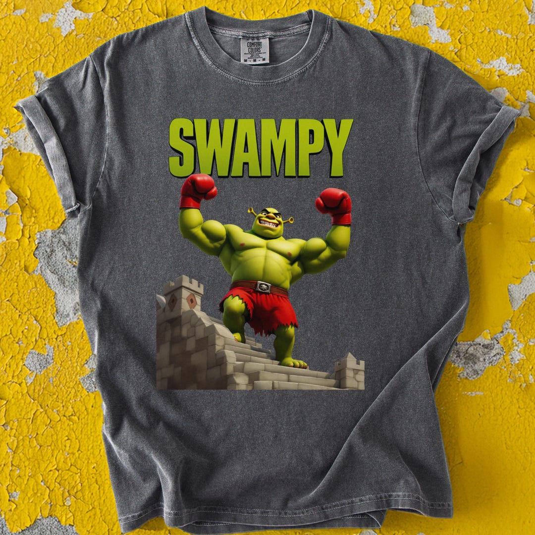Swampy Boxing Movie Parody Tee - Shrek Rocky Meme Shirt - Etsy