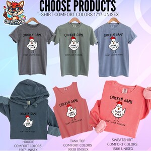 Funny Chicken Game Over T-shirt for Men Women, Chicken Humor Tee Shirt ...