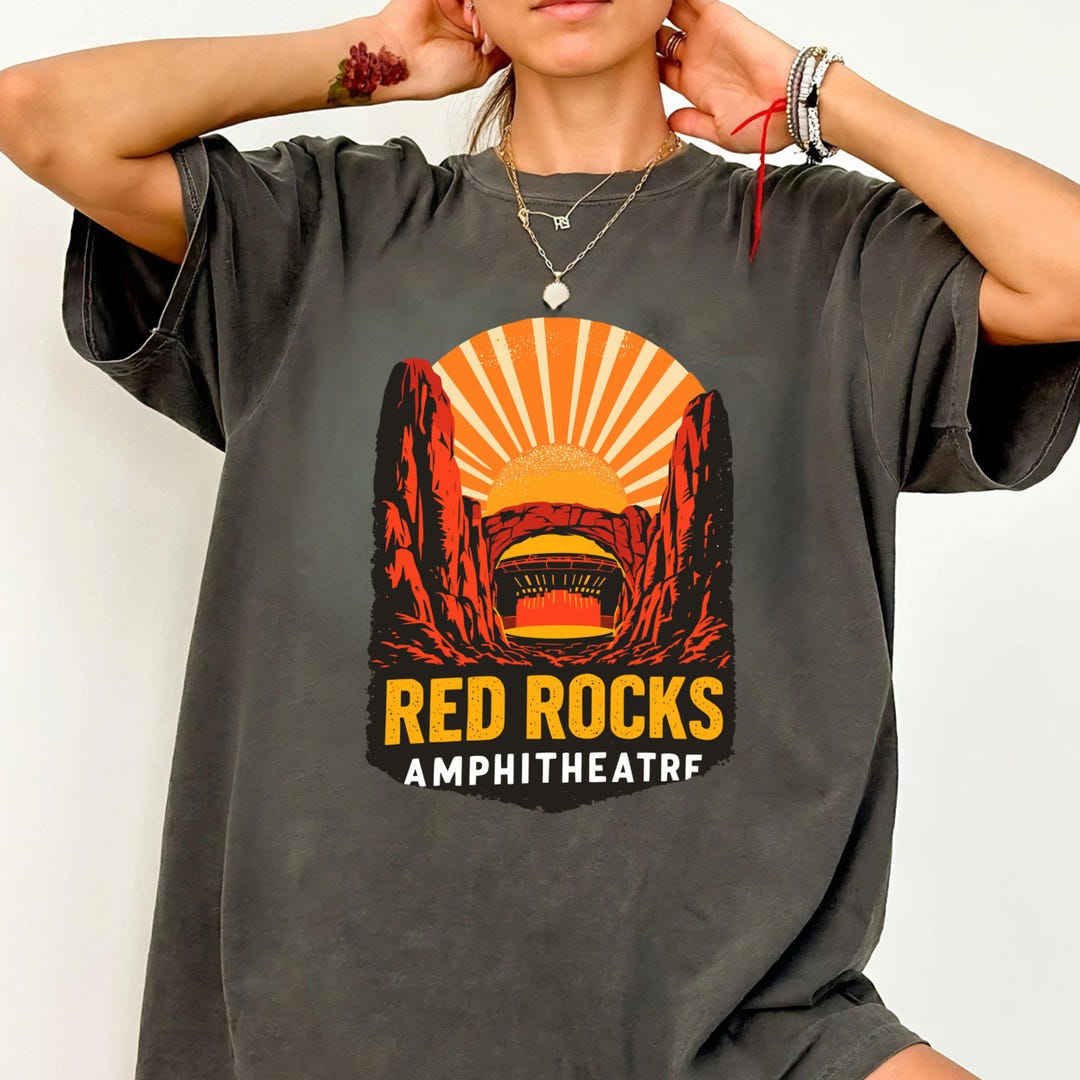Red Rocks Amphitheatre T-shirt: Retro Colorado Music Venue Tee - Etsy