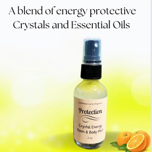 Crystal Infused Protection Mist: Essential Oils, Moon Water Body Spray ...