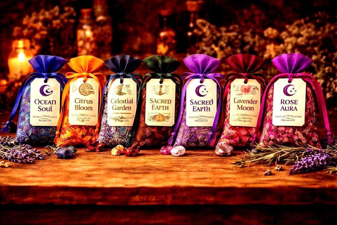 Botanical Sachet | Essential Oil Herbal Car Home Fragrance Pouch - Etsy
