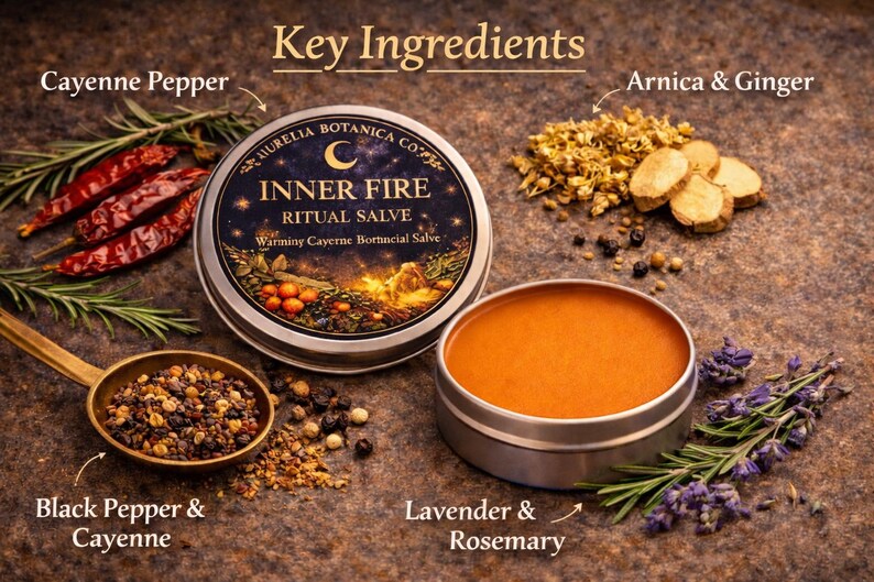 Warming Botanical Salve – Cayenne Herbal Balm for Massage, Ritual ...