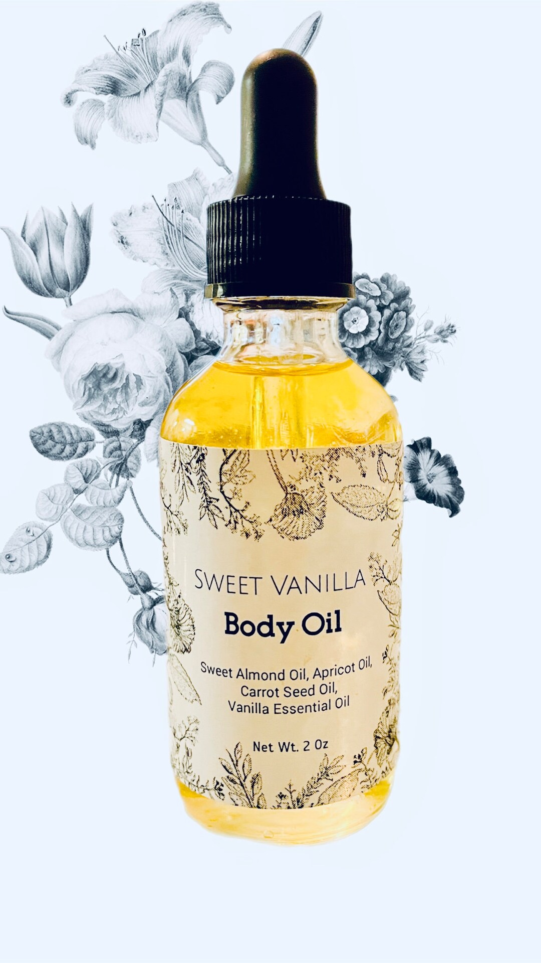 Sweet Vanilla Body Oil | Multi Use Oil | After Shower Oil | Soft ...