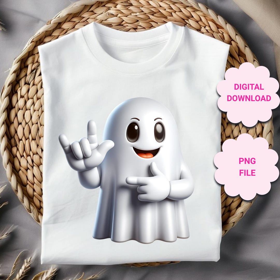 Cute Ghost PNG, Halloween Png, Bougie Png, Sticker Png, ASL PNG, Asl ...