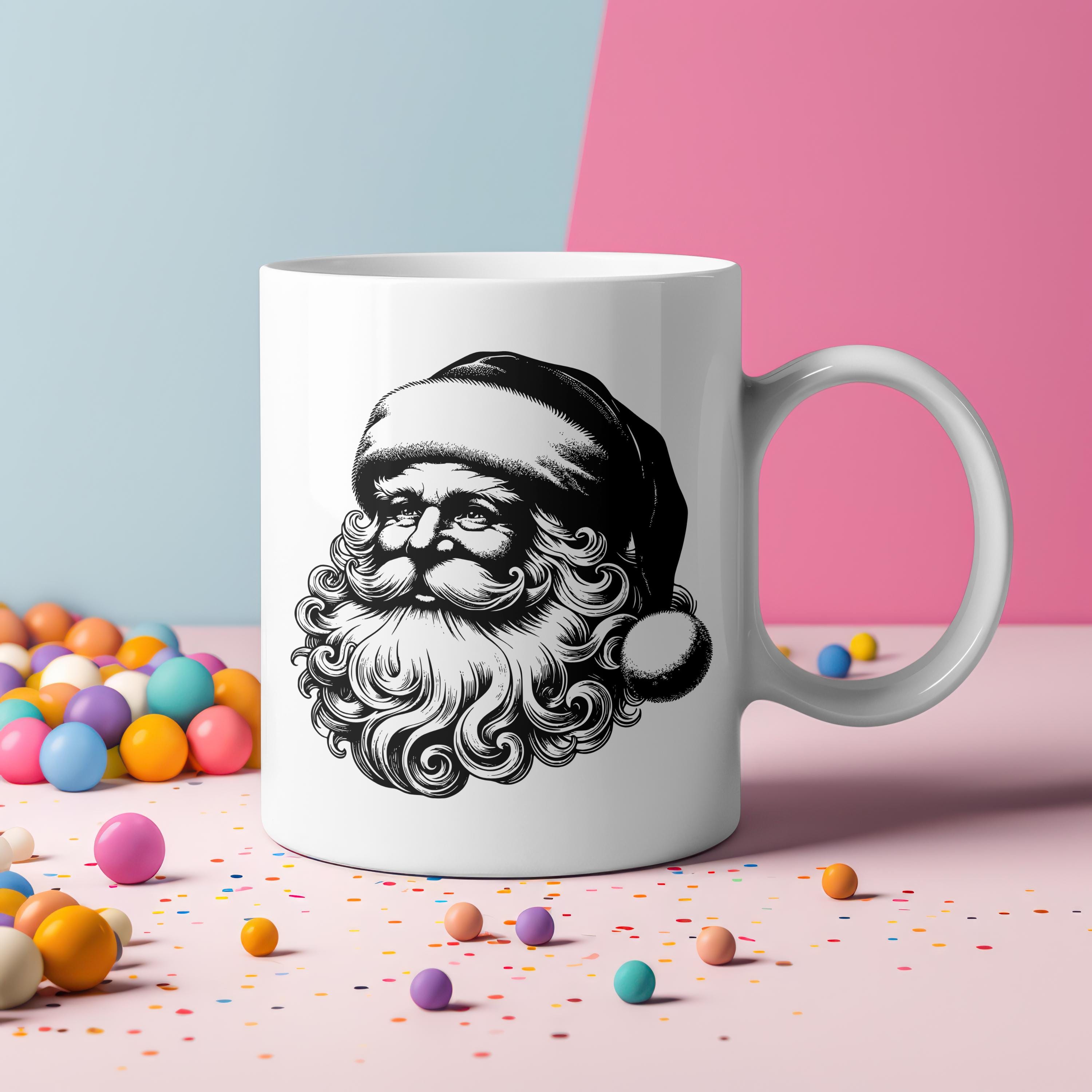 Vintage Santa PNG SVG, Santa Cut File, Santa Claus Sublimation, Vintage ...
