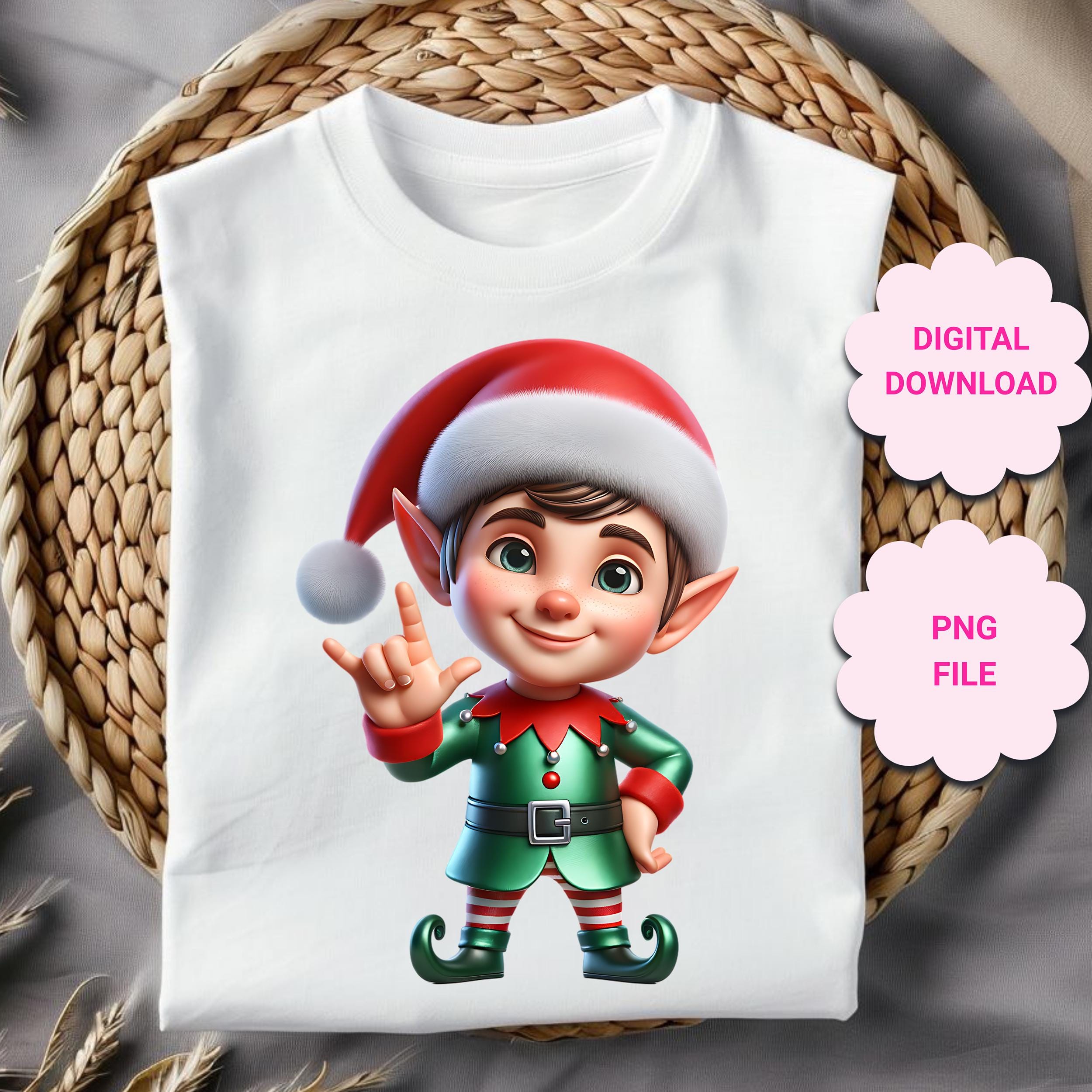 Christmas Elf PNG, Elf Clipart, ASL Love Png Clipart, Christmas ...