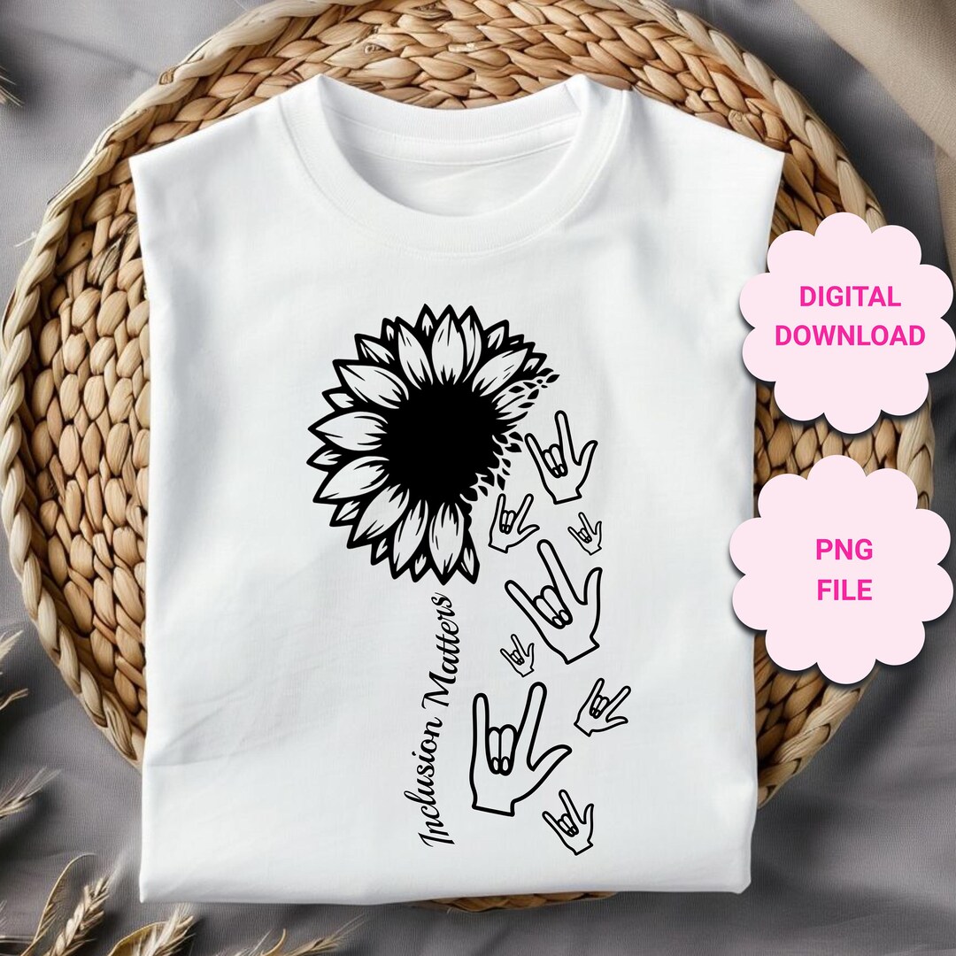 ASL Sunflower I Love You Hand Sign PNG, Asl Hand, Asl Sublimation ...