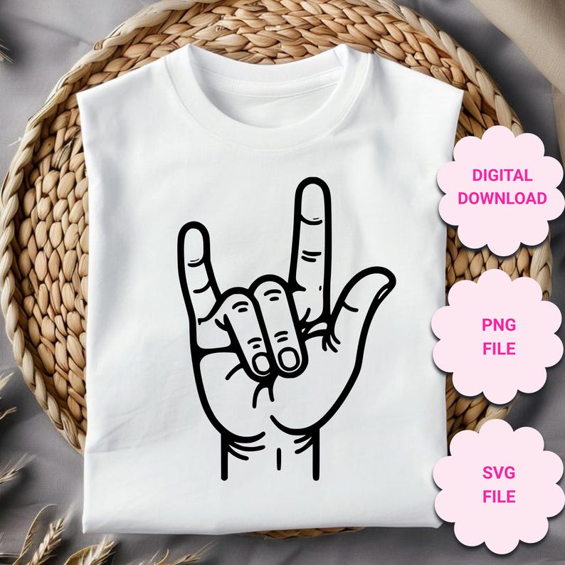 ASL I Love You Hand Sign SVG and PNG, American Sign Language, Asl Ily ...