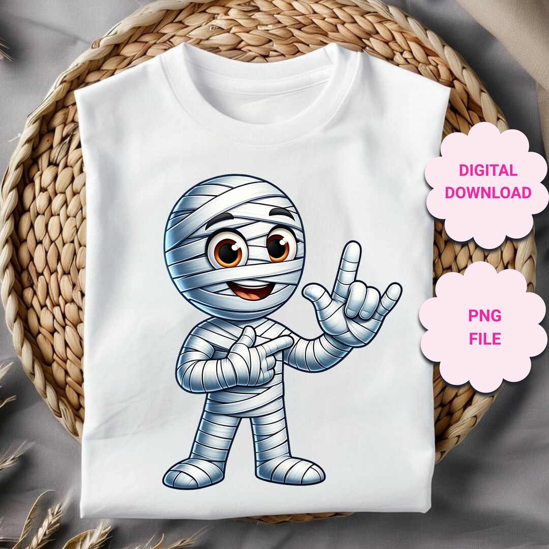 Halloween Mummypng, ASL PNG, Asl I Love You Png Design, Mummy I Love ...