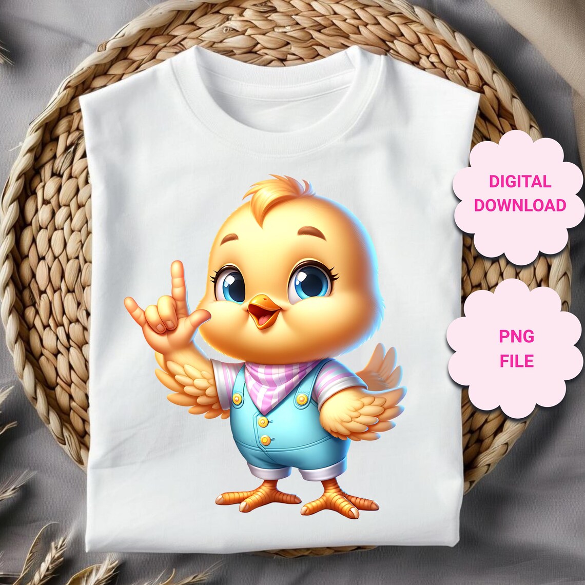 Easter Baby Chick Clipart, Baby Easter Chick Png, ASL ILY Png, ASL ...