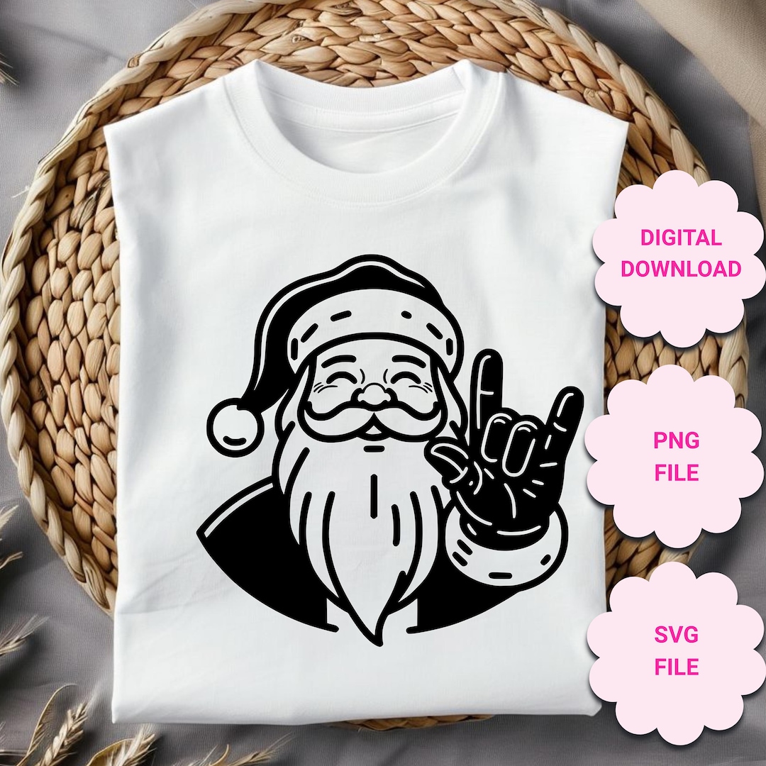 ASL Santa Claus SVG, ASL Santa Png, Santa Claus Clipart, Christmas ...