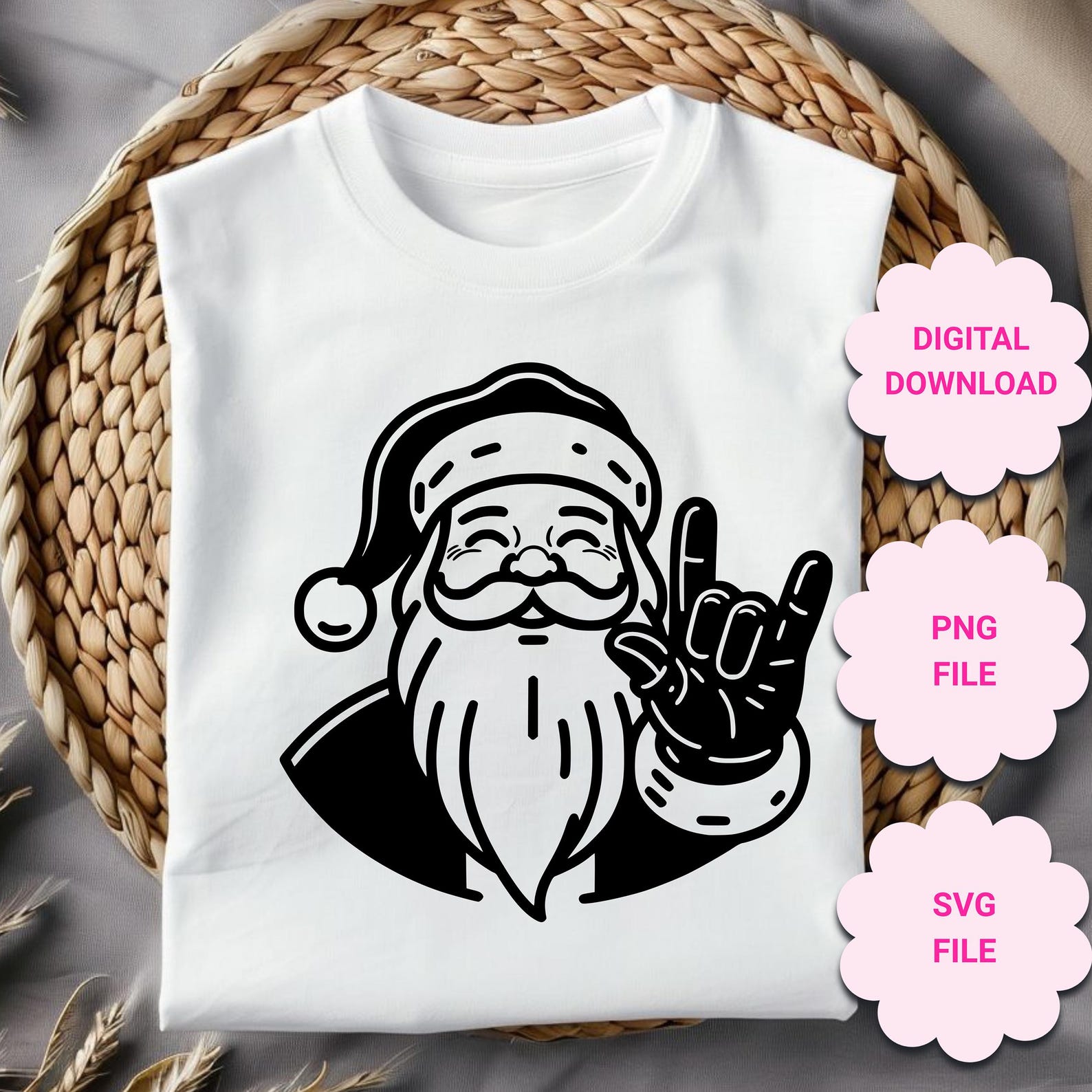 ASL Santa Claus SVG, ASL Santa Png, Santa Claus Clipart, Christmas ...