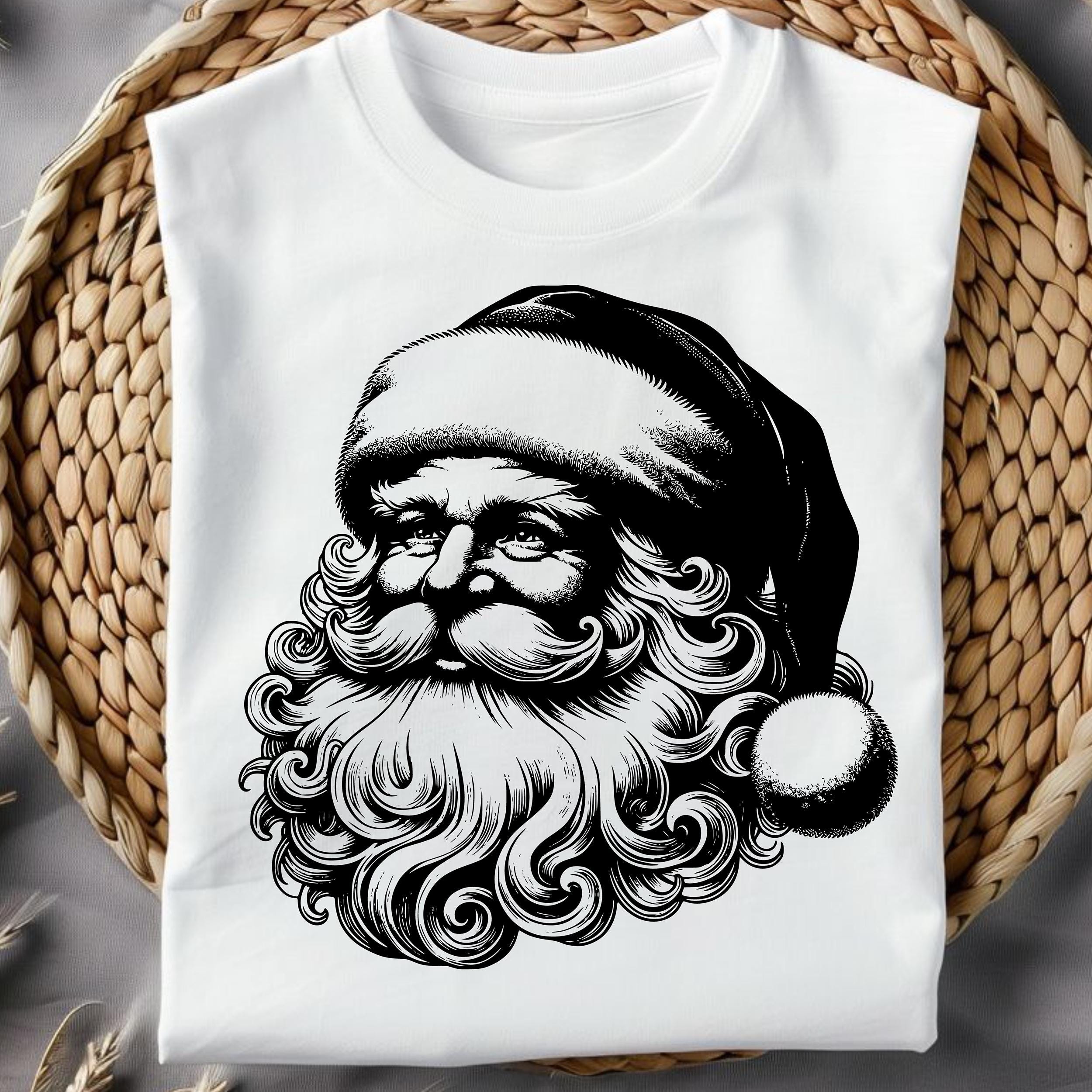 Vintage Santa PNG SVG, Santa Cut File, Santa Claus Sublimation, Vintage ...