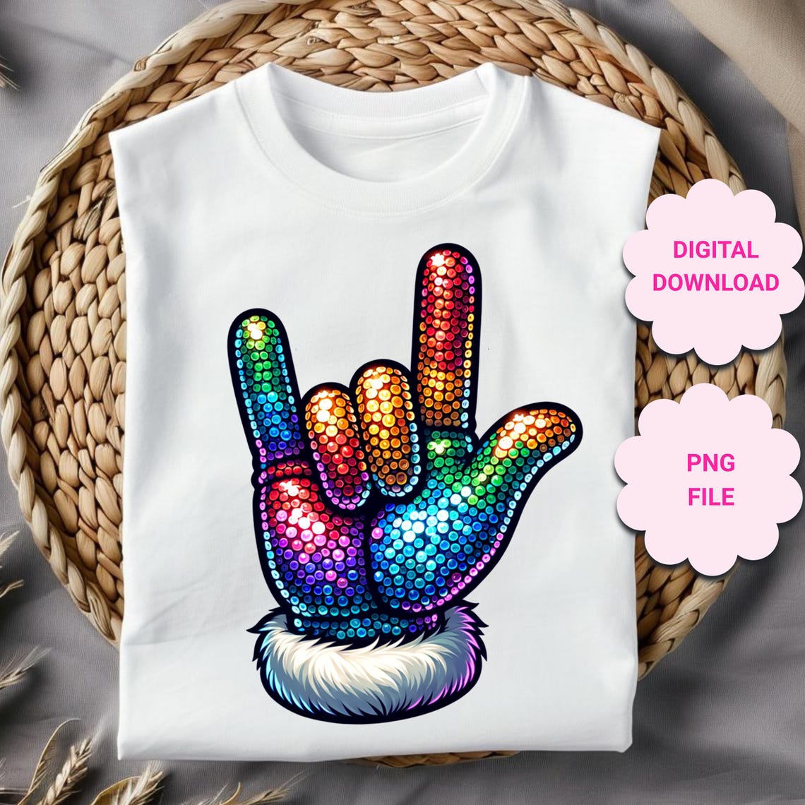 ASL I Love You Hand Sign PNG, Christmas ASL I Love You Hand Sign ...