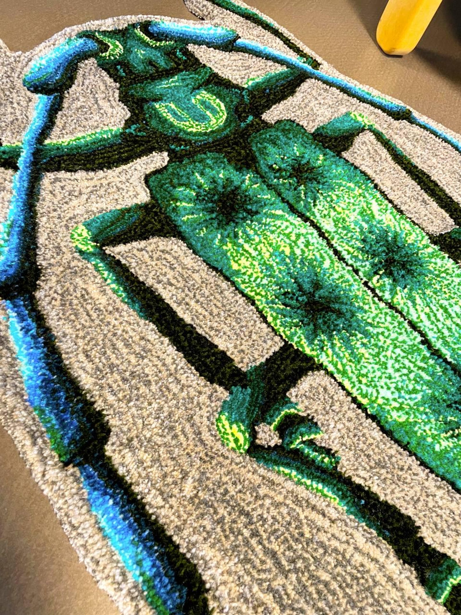 Green Cerambycidae Rug Carpet Wallart Textile Decor Bugsrugs Insect - Etsy