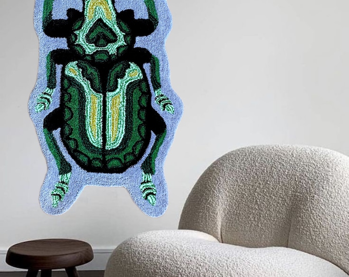 Bugs Beetle Insects Moss Rugs Carpets Omkarugs Bugtoys Bugsart - Etsy